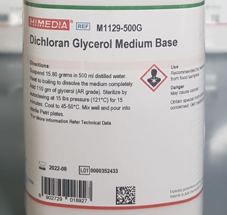 Môi trường vi sinh Dichloran Glycerol Medium Base M1129-500G, hãng ...