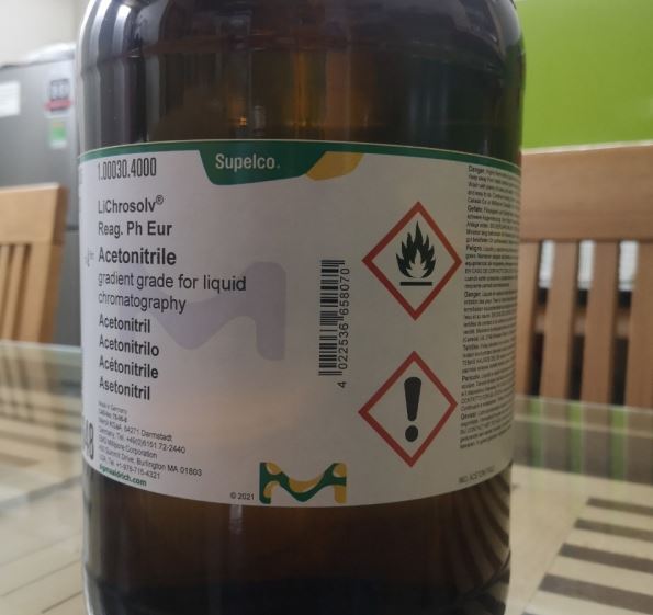 Hóa chất Acetonitrile, hãng Merck - Thiết bị Hà Nội